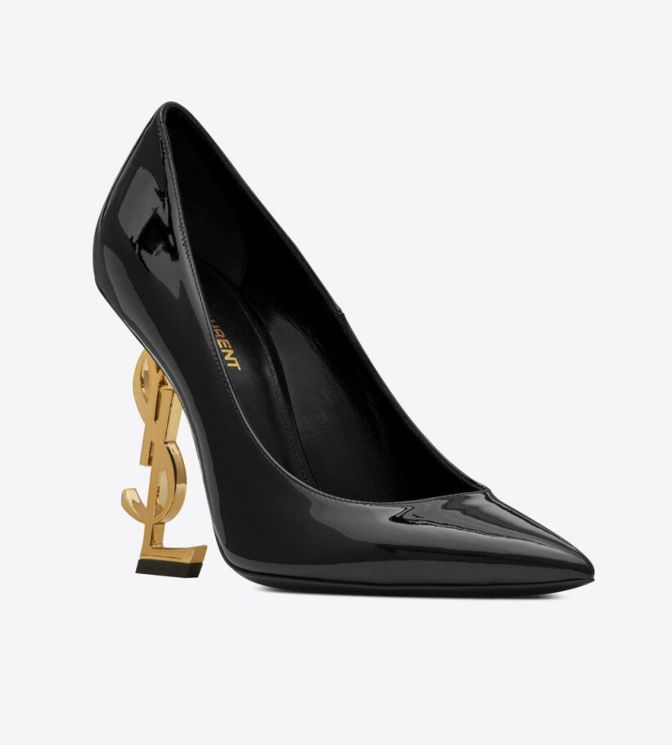 YSL Opyum Pumps in Patent Leather with Gold-Tone Heel - Anja Liesa