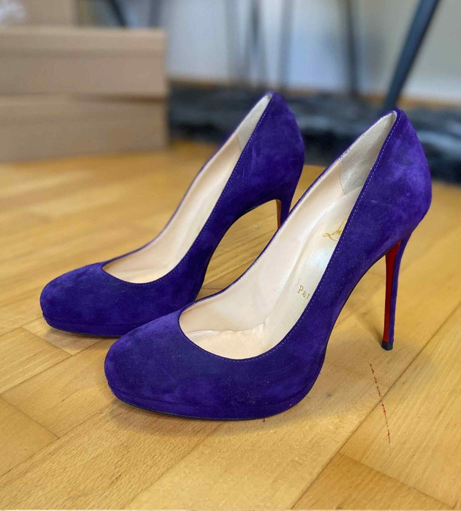 Pre-loved Christian Louboutin Fifi Pump Suede Purple - Anja Liesa