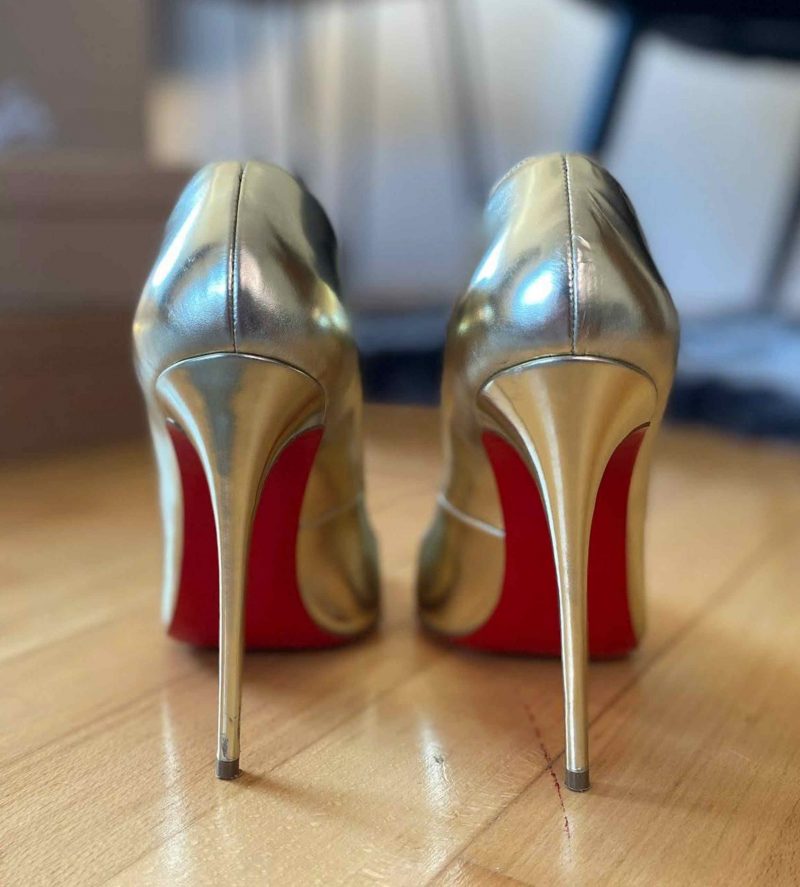 Pre-loved Christian Louboutin Fifi Pump Metallic Gold - Anja Liesa
