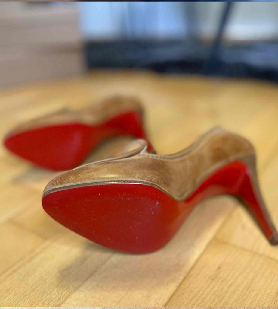 Pre-loved Christian Louboutin Penny Loafer Pump Light Brown - Anja Liesa